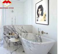 China Polished Fragrant Snow Plum Stone Marble Bathtub Cut-to-Size for Living Room Hotel for sale