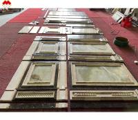 China Villa Background Wall Cladding Green Onyx and Beige Marble Stone Slab in Modern Design for sale
