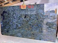 China Big Slab Polished Shinning Labradorite Blue Granite Countertop and Island Table Design for sale