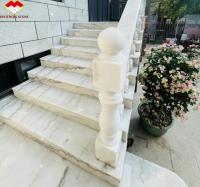 China Honed Guangxi White Marble Quarry Modern Natural Block for Hotel Indoor Decorations for sale