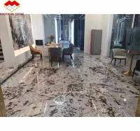 China Interior Wall Cut-to-Size Glazed Snow Mountain Silver Fox Marble Stone in Polished Finish for sale