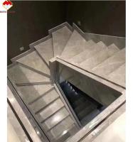 China 15 18mm Grey Marble Spiral Staircase Treads for Modern Homes and Easy Installation for sale