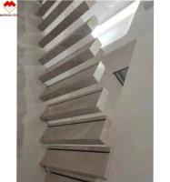 China 15 18mm Grey Marble Spiral Staircase Treads for Modern Homes and Easy Installation for sale