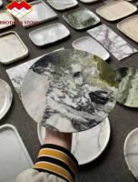 China 2024 Hotel Marble Cut-To-Size Dining Set with Modern Marble Pattern Plates and Bowls for sale