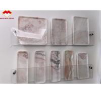 China Rose Rainbow Luxury Stone Tray in Soft Pink for Modern Villa and Hotel Decoration for sale