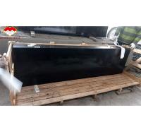 China Pure Black Color Granite Slab Polished Surface Finishing Big Slab Form for sale