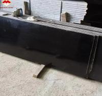 China Pure Black Color Granite Slab Polished Surface Finishing Big Slab Form for sale
