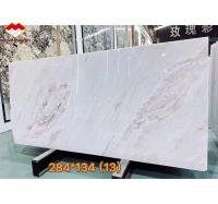 China Polished Natural Rosa Rainbow Marble Stone for Modern Dining Table in Hotels Villas for sale