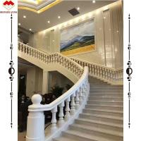 China Good Marble Ceramic Stairs Nosing Step Tile in White with Customized Glazed Finish for sale