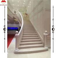 China Good Marble Ceramic Stairs Nosing Step Tile in White with Customized Glazed Finish for sale