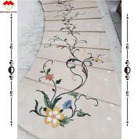 China Good Marble Ceramic Stairs Nosing Step Tile in White with Customized Glazed Finish for sale