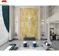 China Modern White Onyx Marble Wall Bookmatched Slabs for Custom Natural Stone Decoration for sale