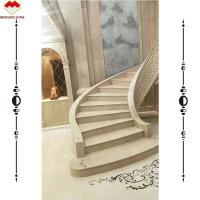 China Modern Indoor Customized Marble Waterjet Design Arc Staircase for House Interior for sale