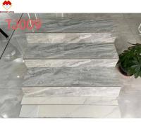 China Modern Design Glazed Polished Porcelain Stair Tiles Prices Stone Imitation Texture for sale