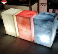 China Modern Translucent Crystal Pink Onyx Slab Stone Lamps for Backlit Wall Background Panel for sale