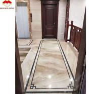 China Custom White Onyx Marble Matt Finish Modern Luxury Round Dining Table with Red Veins for sale