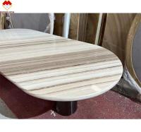 China Palissandro Blue Marble Table Top Modern Dining Table with Draw and 180*90cm Size for sale