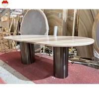 China Palissandro Blue Marble Table Top Modern Dining Table with Draw and 180*90cm Size for sale