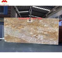 China Modern Design Hotel Ornamental White Granite with Gold Veins 20mm Polished Big Slabs for sale