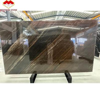 China Modern Style Hotel Flooring Sheet Customized Golden Sand Quicksand Brown Granite Marble for sale