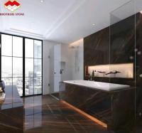 China Modern Style Hotel Flooring Sheet Customized Golden Sand Quicksand Brown Granite Marble for sale
