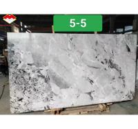 China Modern Ink Painting Marble Big Slab Honed Grey Wall Panel and Kitchen Countertop Tile for sale