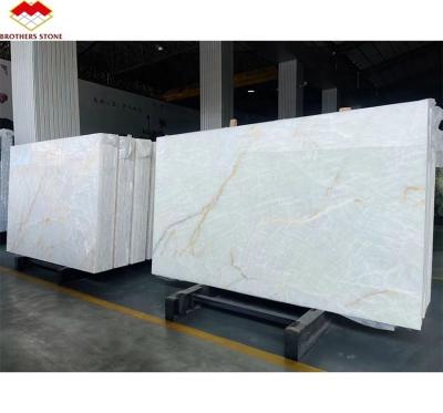 China Translucent Cristallo Countertop Onyx Marble Table in Modern Design for Luxury Dining for sale