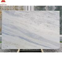 China Fantasy Blue Marble Vanity Top Countertop Table OEM Custom Blue Crystal Quartz Stone for sale