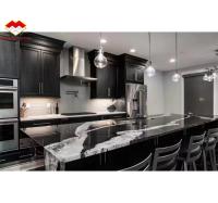 China Modern Black Kitchen Countertop with Cabinets Stone Name Ink Impression Marble Big Slab for sale