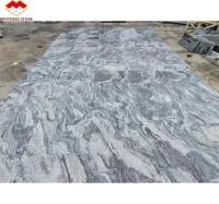 China Modern Hotel Matt Surface Finishing Natural Stone Dark Grey Granite with White Veins Stair for sale