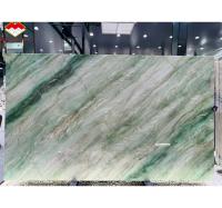 China Polished Royal Green Quartzite Natural Green Gaya Marble Big Slab for Coffee Table for sale