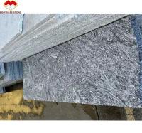 China Modern Hotel Matt Surface Finishing Natural Stone Dark Grey Granite with White Veins Stair for sale