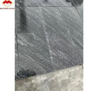 China Modern Hotel Matt Surface Finishing Natural Stone Dark Grey Granite with White Veins Stair for sale