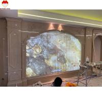 China Hotel and Villa Decoration with Modern Design Style Blue Onyx Marble Slab Background for sale
