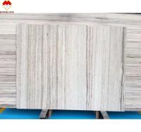 China White Wood Look Marble Tiles Stair Follow Veins for a Versatile and Timeless Design for sale