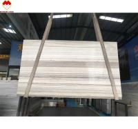 China White Wood Look Marble Tiles Stair Follow Veins for a Versatile and Timeless Design for sale