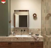 China Modern Hotel Design Polished Monet Garden Marble Big Slab for Bathroom Vanity Wash Basin for sale