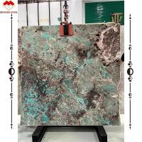 China Big Slab Multicolor verde guatemala Green Marble Dinner Table Coffee Table For Villa for sale