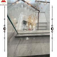 China Easy Installation Luxury White Stone Volakas Marble Staircase for Hotel Decoration for sale