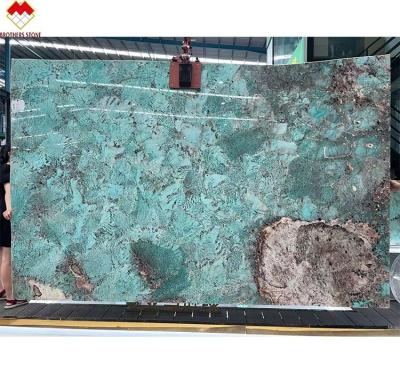China Indoor Portomare Quartzite Bright Amazon Green Marble Slabs Multicolor Verde Guatemala for sale