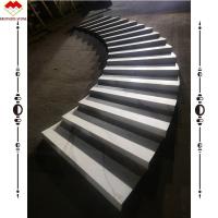 China Anti-slip Groove Steps Calacatta Patterns Sintered Stone Stairs with Led Lighting for sale