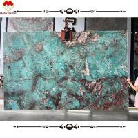 China Indoor Portomare Quartzite Bright Amazon Green Marble Slabs Multicolor Verde Guatemala for sale