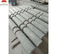 China Outdoor Stair Columns with Building Stone Flooring Modern British White Granite Tile for sale