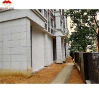 China Outdoor Stair Columns with Building Stone Flooring Modern British White Granite Tile for sale