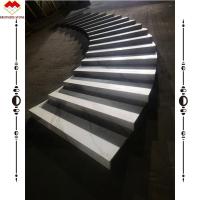 China Indoor Stairs Made of Artificial Stone with Calacatta Pattern and LED Lighting Cover for sale