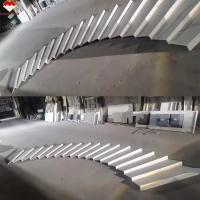 China Indoor Stairs Made of Artificial Stone with Calacatta Pattern and LED Lighting Cover for sale