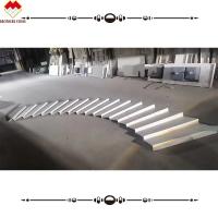 China Indoor Stairs Made of Artificial Stone with Calacatta Pattern and LED Lighting Cover for sale