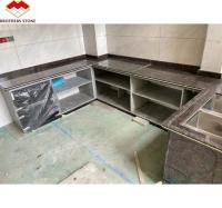 China Park Modern British Brown Granite Stone Polished Surface for Kitchen Countertop Design for sale