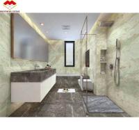 China Modern Design Style Big Slab Green Jade Onyx Marble Stone for Bathroom Wall and Table for sale