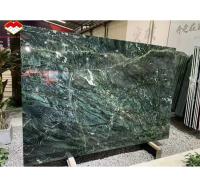 China Natural Stone Cat's Eye Green Big Slab Dining Table Top for Villa Interior Decoration for sale